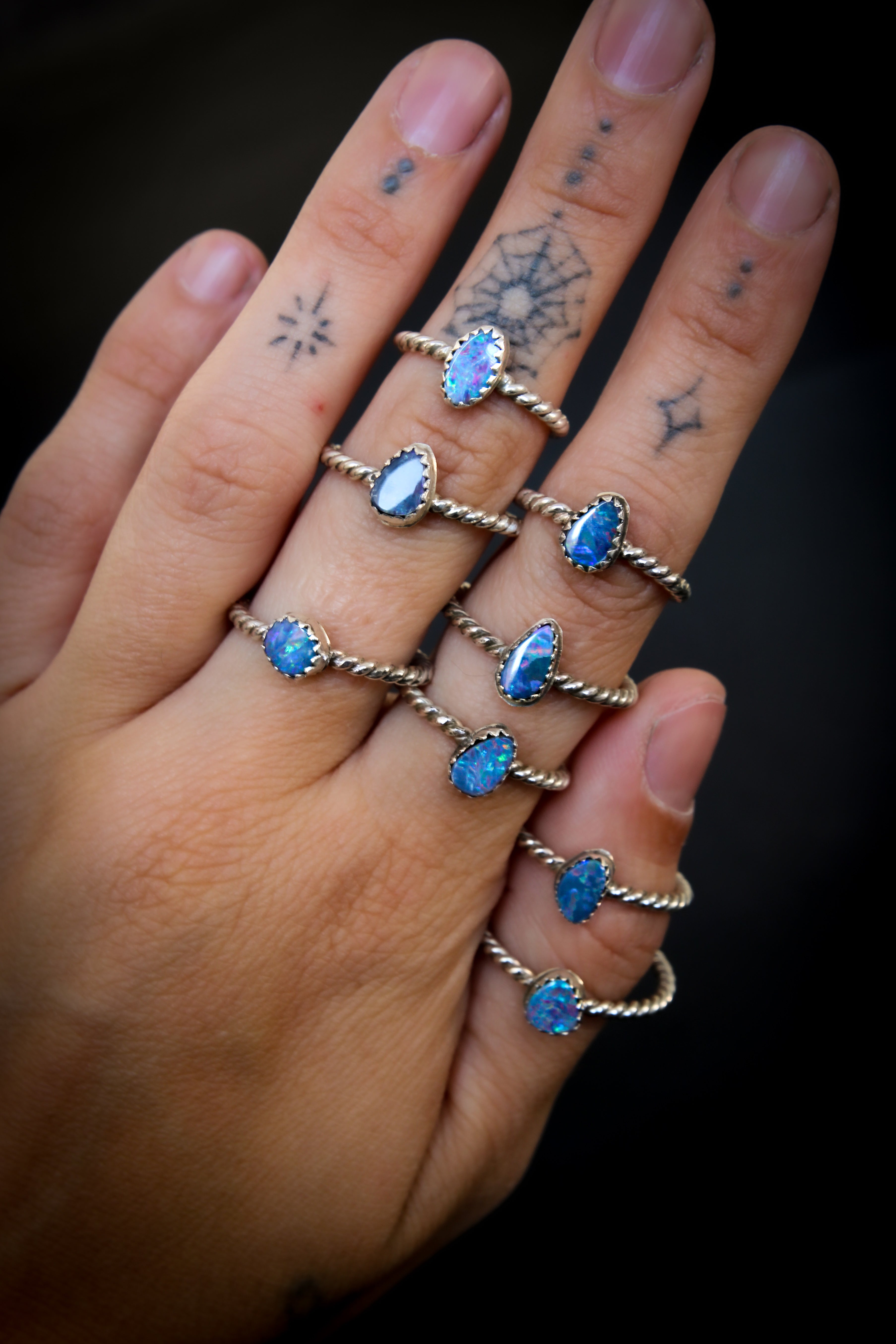 Sterling Silver Australian Opal Ring – hellbent silversmith